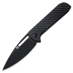 artisancutlery folding knife arion (1843p) ar-rpm9 powder steel black pvd coating blade carbon fiber handle pocket knife edc knife christian ortiz designer knives