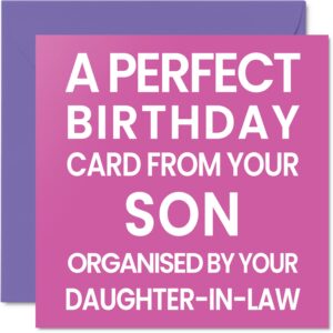 stuff4 funny birthday cards for mom - organised by - joke happy birthday card for mom from daughter son, rude mother birthday gifts, 5.7 x 5.7 inch mother's day greeting cards for mama mum mam mommy