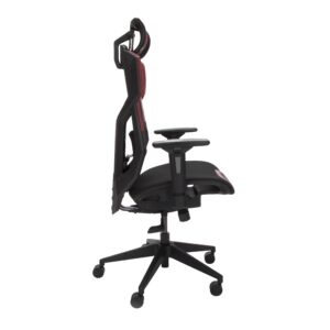 RESPAWN FLEXX Mesh Gaming Chair With Lumbar Support, Ergonomic Gaming Chair with Recline/Tilt Tension Controls, Adjustable Arms, 300lb Max Weight With Wheels for Computer/Desk/Office - Red