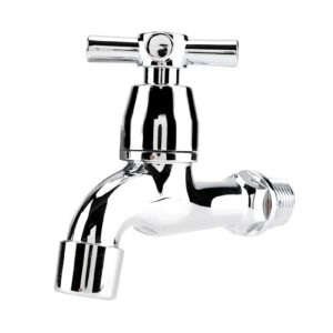 gototop sink faucet water faucet abs washing machine faucet sink basin cold water tap with single spout and handle for kitchen sink bathroom bathtub(cross)