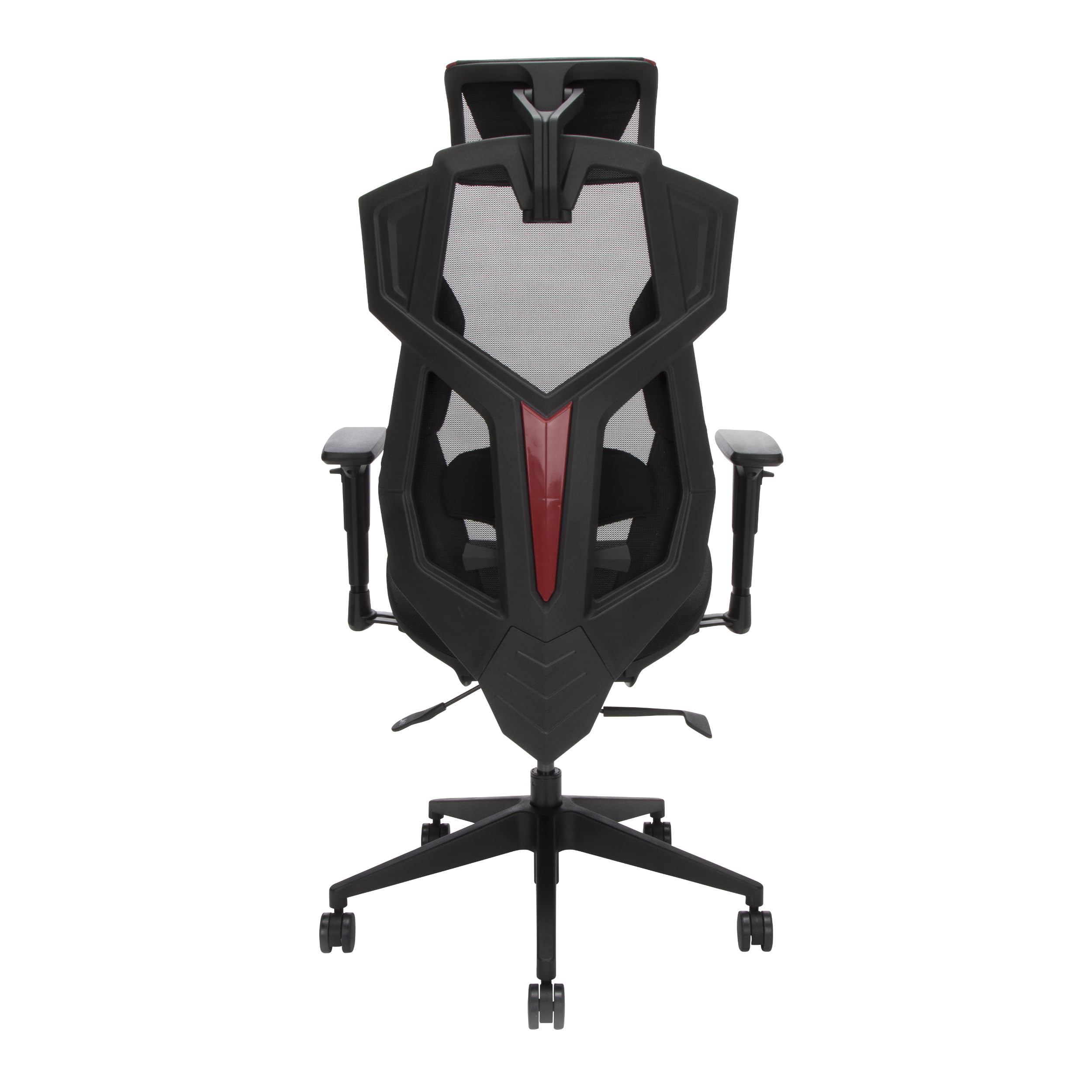 RESPAWN FLEXX Mesh Gaming Chair With Lumbar Support, Ergonomic Gaming Chair with Recline/Tilt Tension Controls, Adjustable Arms, 300lb Max Weight With Wheels for Computer/Desk/Office - Red