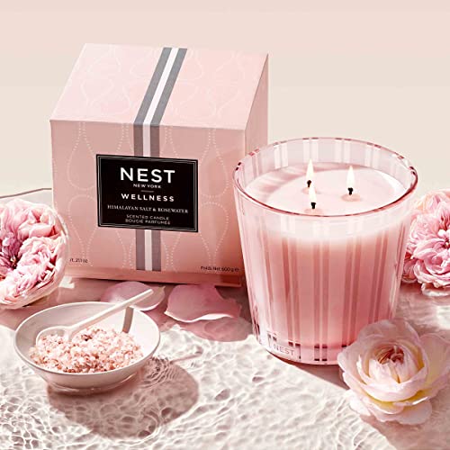 NEST New York Himalayan Salt & Rosewater Scented 3-Wick Candle