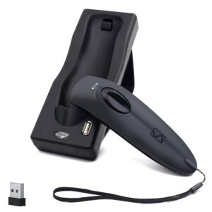 bluetooth wireless barcode scanner with stand handheld portable usb bar-code reader scanner with charging base with vibration alert