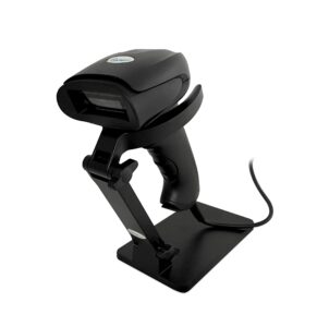 petrosoft sc-6300 1d/2d cashier barcode scanner/reader for small to medium-sized retailers with tilting stand for hands-free scanning