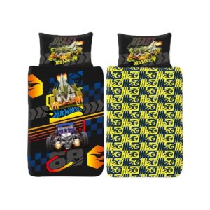 hot wheels bone shaker single duvet cover and pillowcase set