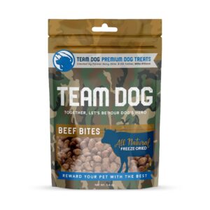 team dog beef heart, lung & liver dog treats, 5.4 oz, gluten-free, grain-free training treats