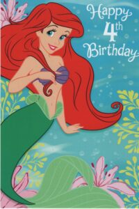 expressions by hallmark little mermaid happy 4th birthday card