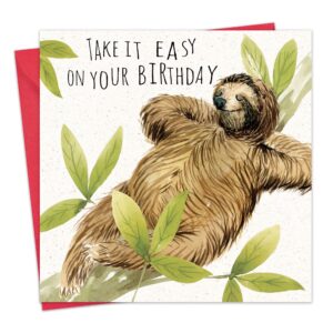 twizler funny birthday card sloth – funny card birthday – happy birthday card – funny birthday card men – funny birthday card women – funny birthday card him – funny birthday card her – sloth card