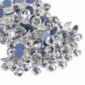 beadsland hotfix rhinestones, 1440pcs flatback crystal rhinestones for crafts clothes diy decoration, crystal, ss20, 4.6-4.8mm