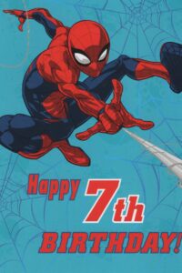 expressions by hallmark spiderman happy 7th birthday card