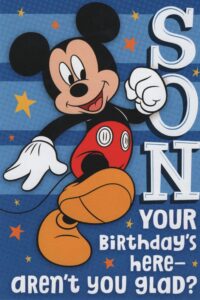 expressions by hallmark mickey mouse happy birthday son card