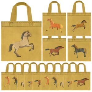 banballon horse party favor bags horse non-woven gift bags treat bags for kids birthday party horse racing party cowboy party baby shower goodie bags supplies