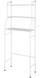 be current over-the-toilet storage rack, 3-tier bathroom organizer shelf, freestanding space saver toilet stands, 3-shelf over the cabinet tower white