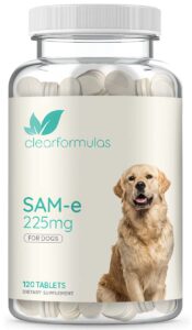 clearformulas sam-e for dogs, s-adenosyl-l-methionine, 225mg 120 chewable tablets, natural hepatic liver health support