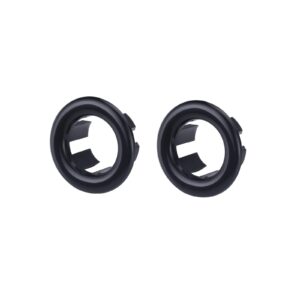 arcora 2 pack sink overflow ring matte black bathroom kitchen sink basin trim overflow cover hole insert cap