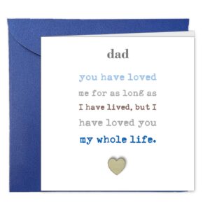 misaria special father's day card,birthday card for father from daughter son,sentimental card for dad,thank you dad,love you my whole life,ms-fqk1-1