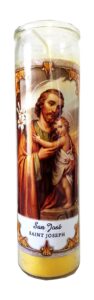 saint joseph (san jose) yellow devotional candle