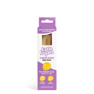 little loyals himalayan recipe cheese dog chews - 100% natural, long-lasting treats for aggressive chewers, puppies & bored dogs | odorless, protein-rich, gluten & lactose-free | medium