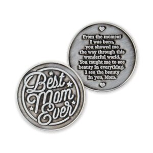 best mom ever love expression coin, pocket keepsake gifts of appreciation for mothers day, birthday & special occasion distance gifts, tokens of appreciation for family