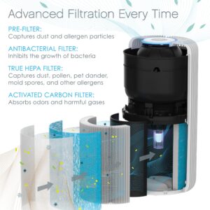 Pure Enrichment® Genuine 4-in-1 True HEPA Replacement Air Filter for the PureZone™ Turbo Air Purifier (PEAIRCYL)