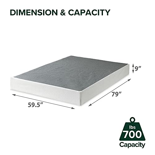 ZINUS 9 Inch Metal Smart Box Spring with Quick Assembly, Mattress Foundation, Strong Metal Frame, Easy Assembly, Queen