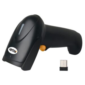 handheld barcode scanner wireless 1d ccd sensor barcode reader, support screen lcd bar code, versatile 2 in 1 2.4ghz wireless and usb wired automatic scan reader