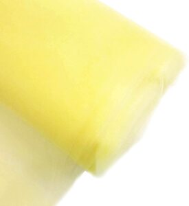 premium tulle fabric by bolt 54" x 40 yards decoration diy wedding bridal party (yellow)