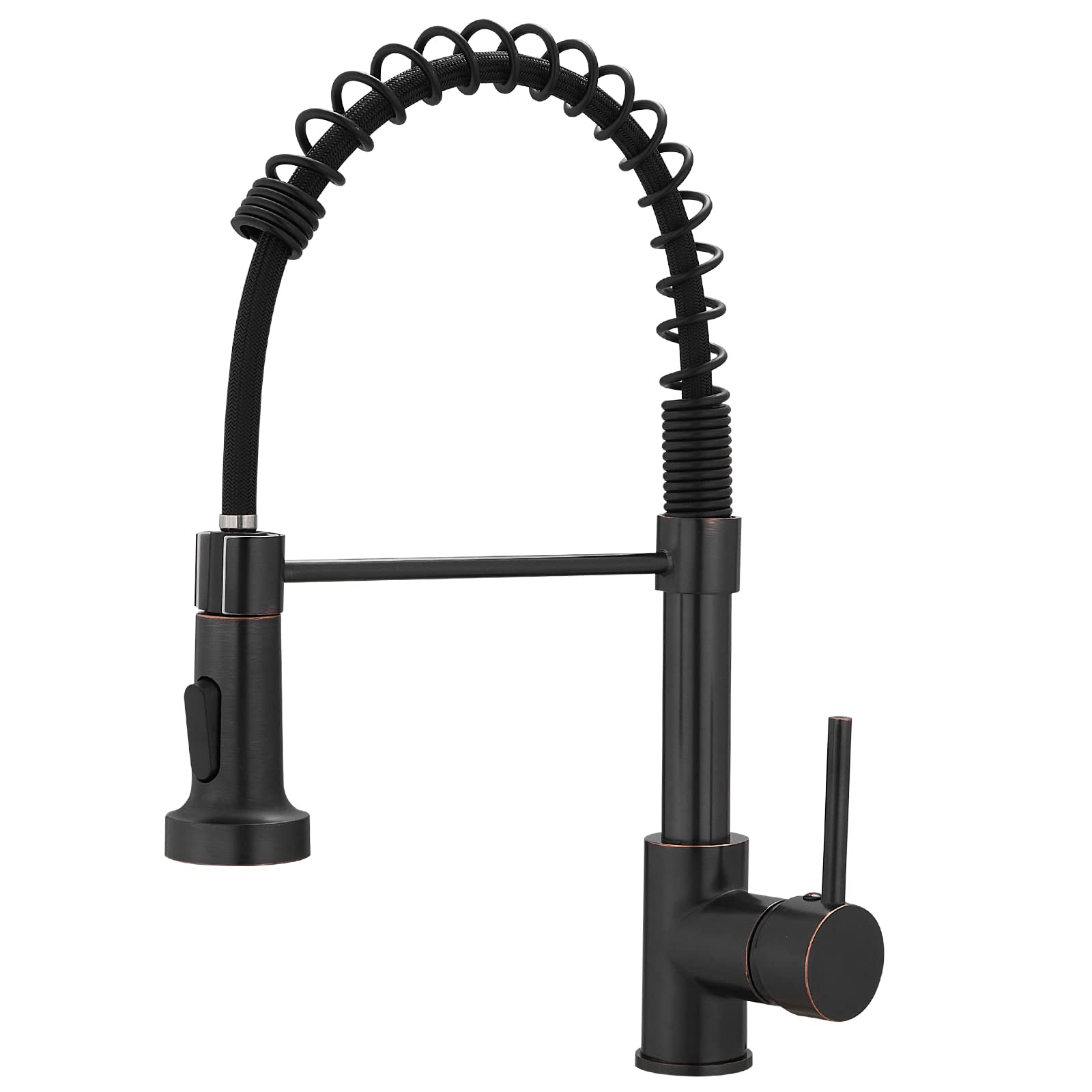 Oil Rubbed Bronze Kitchen Faucet - AIMADI Commercial Single Handle Single Hole Bronze Kitchen Faucet with Pull Down Sprayer grifo para fregaderos de cocina