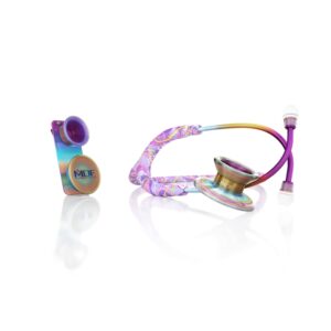 mdf instruments purpaisely kaleidoscope md one epoch lightweight titanium stethoscope + mdf pediatric attachment with clip