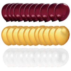 graduation decorations maroon gold 2024 burgundy gold balloons/burgundy gold birthday decorations/30pcs burgundy white gold balloons 2024 burgundy graduation party decorations/wedding