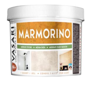 vasari lime plaster & paint | marmorino plaster (fine sand finish) | made from natural lime and powdered marble | color: natural white #1 | dry mix bag (makes 5 gallons of plaster)