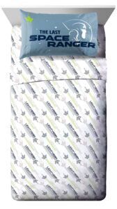 jay franco disney pixar lightyear ready to go twin size sheet set - 3 piece set super soft and cozy kid’s bedding featuring buzz - fade resistant microfiber sheets (official disney pixar product)