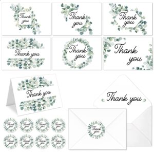 245 pack thank you cards with envelopes and stickers greenery thank you cards thank you notes greeting cards blank note cards for wedding, bridal shower, baby shower and all occasions