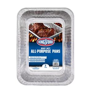 kingsford heavy duty allpurpose aluminum pans,disposable aluminum foil pans ideal for cooking, baking, steaming, grilling, & smoking safe, disposable chafing dish (pack of 7)