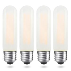 aielit t10/t30 frosted led light bulb 25 watt equivalent, warm white 2700k, 200 lm, e26 standard base, 2w dimmable led tube bulbs, classic filament edison bulb for pendant lights chandelier, 4-pack