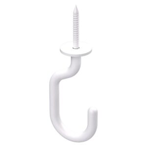 national hardware n275-525 modern ceiling hook, 3-11/32", white