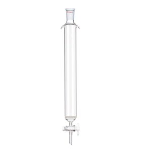 deschem 400ml 24/40 glass chromatography column od=45mm 300mm ptfe stopcock lab glassware