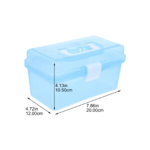 2pcs Capacity Medicine Storage Case Compartment Box Handle Organizer Box Dormitory Multipurpose Storage Crafts Sewing Tools