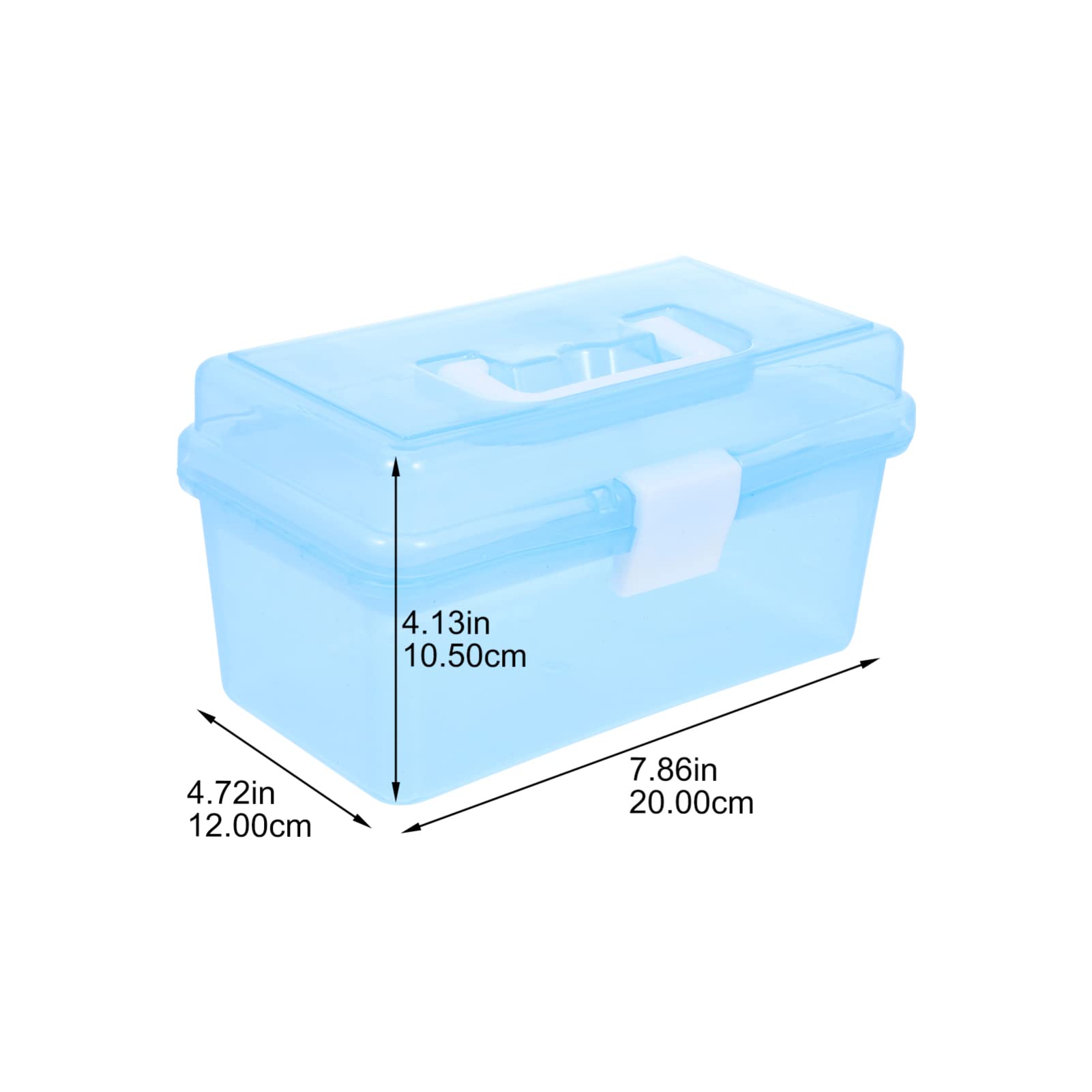 2pcs Capacity Medicine Storage Case Compartment Box Handle Organizer Box Dormitory Multipurpose Storage Crafts Sewing Tools