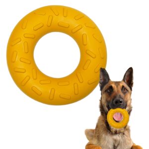 vital-fri donut dog chew toy - flavorful, durable rubber for aggressive chewers - tough & long-lasting puppy toy for small, medium, large dogs - promotes dental health