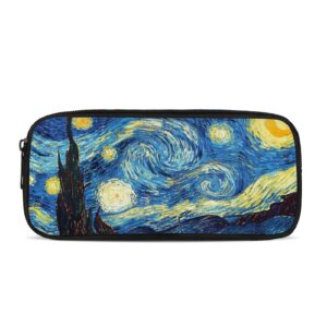 ystardream van gogh starry sky pencil case for boys pencil pen case big​ capacity college office pencil pouch organize bag for teens girls adults student