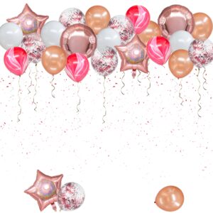 decor365 rose gold balloons rose gold party decoration confetti pink white rose gold balloon garland for birthday wedding engagement bridal shower bachelorette baby shower anniversary party supplies