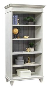 martin furniture hartford open wood bookcase, storage cabinet, office shelves, white (imhf4078w)