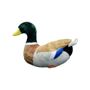 frankiezhou realistic mallard duck plush-12”long, lifelike duck stuffed animal, duck plush, soft duck plushtoys,pillow for kids,gifts for kids,baby gift,cute plush,home decor,pet favorite