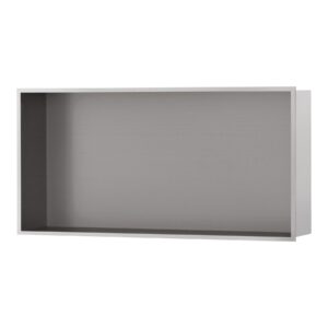 sunrosa brushed nickel shower niche stainless steel, ready for tile, waterproof 11.8" x 23.6" bathroom recessed niche, organizer storage for shampoo & toiletry storage