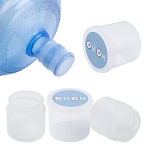 2 pack original 5 gallons water jug cap, fits 48mm|53mm|55mm screw tops|threaded tops, reusable universal silicone water bottle caps non-spill top lid cover with storage box