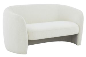 safavieh couture collection zhao ivory boucle curved loveseat