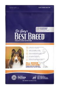 best breed dr. gary's all breed dog diet made in usa [natural dry dog food for all breeds & sizes] - 28lbs., dark brown, medium