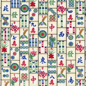 oriomont mahjong tiles fabric for quilting by the yard