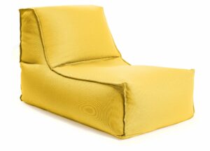 gouchee home alpine outdoor/indoor bean bag lounger chair with back rest filling included for patio and outdoors yellow